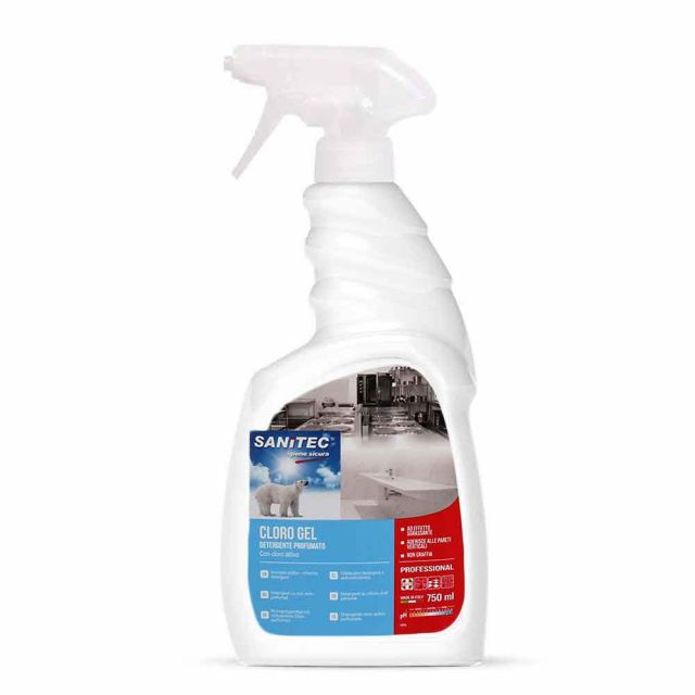 Chlor Wc Gel detergente cloro attivo Sanitec 750ml - PapoLab